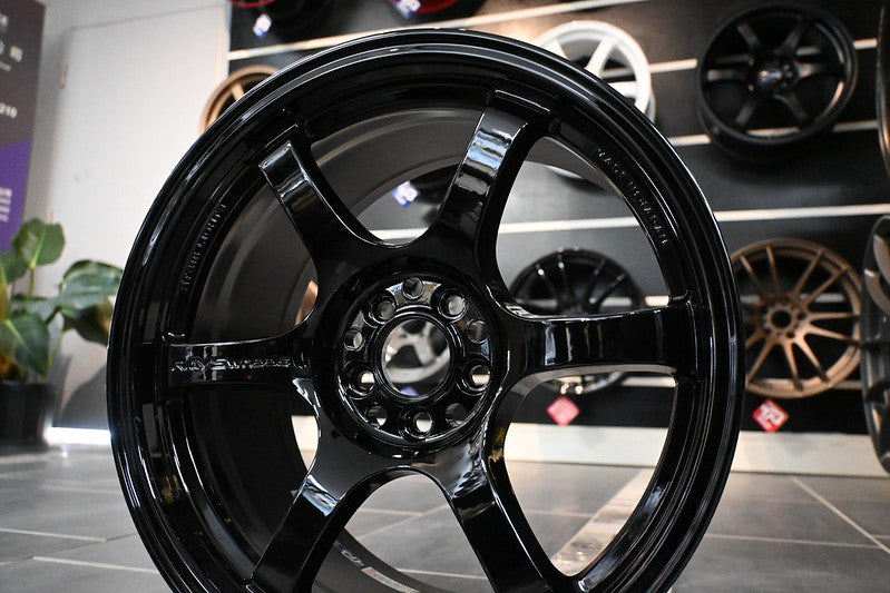 RAYS Gram Lights 57DR Glossy Black 17x9 86/BRZ/FRS – Wheels Collection Ltd.