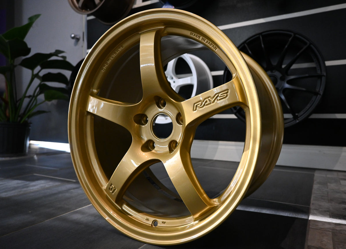 RAYS Gram Lights 57CR 18x9.5 ET38 5x114 E8 Gold – Wheels Collection Ltd.