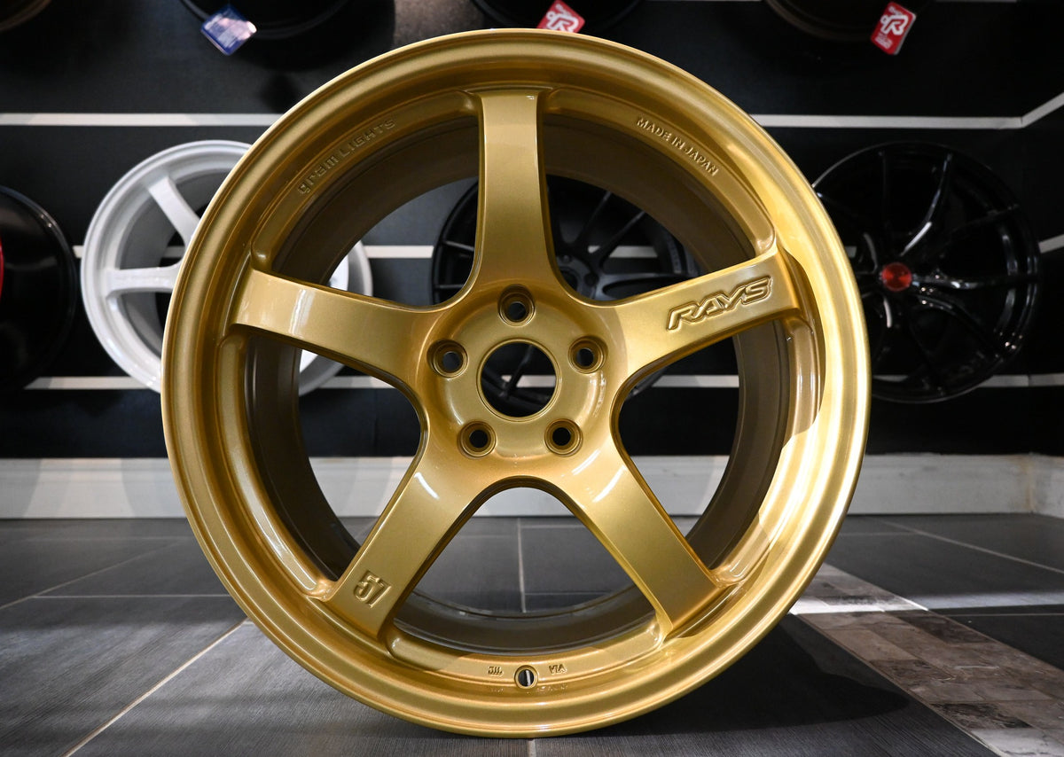 RAYS Gram Lights 57CR 18x9.5 ET38 5x114 E8 Gold – Wheels Collection Ltd.