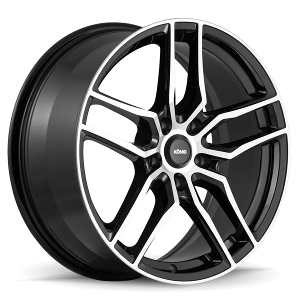 Konig Intention Gloss Black / Machine Face – Wheels Collection Ltd.