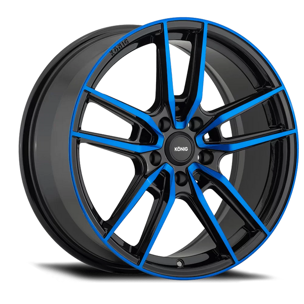 Konig Myth Gloss Black W/ Blue Tinted Clearcoat – Wheels Collection Ltd.